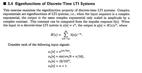 solved i 3 4 eigenfunctions of discrete time lti systems