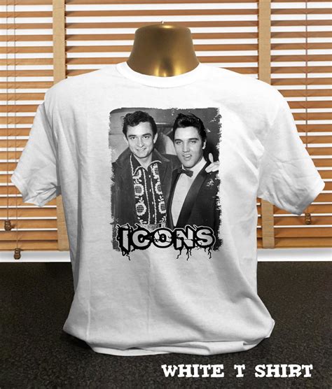 Johnny Cash Elvis Presley Icons Men S Rockabilly T Shirt Etsy