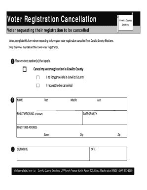 Fillable Online Wei Sos Wa Voter Cancellation Request Form 2 7 12 Wei