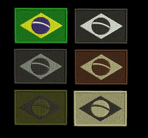 Patch Bandeiras Bordado Brasil Outros Pa Ses Velcro Elo