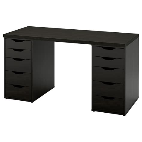 Lagkapten Alex Desk Black Brown X Cm X Ikea