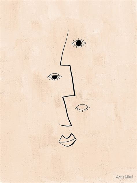 One Line Art Print Line Art Minimal Art Face Line Art Print