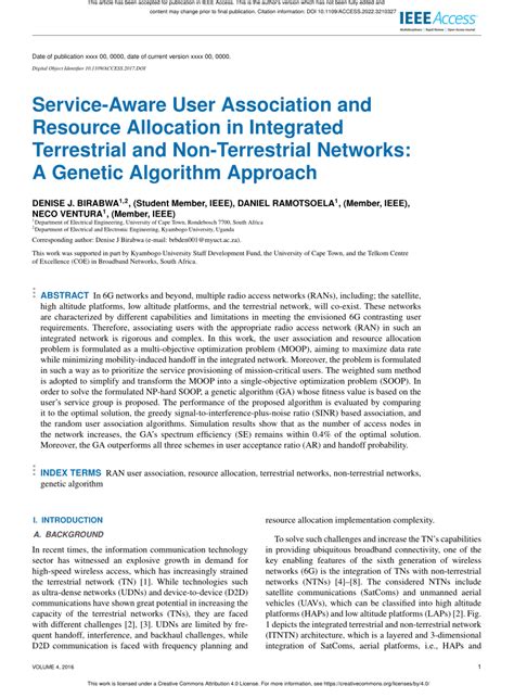 pdf service aware user association and resource allocation in integrated terrestrial and non