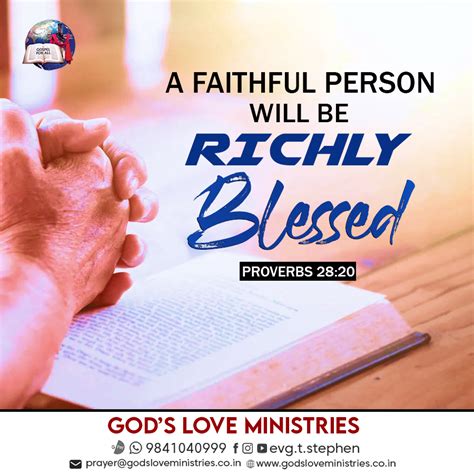 Proverbs 28 20 God S Love Ministries Today S Promise