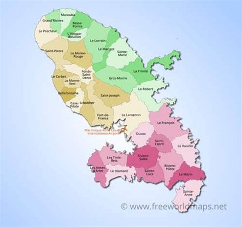 Martinique Maps Freeworldmaps Net