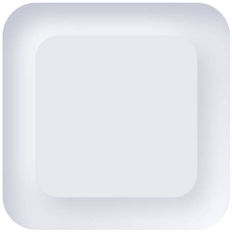 Neumorphic Square Button Png