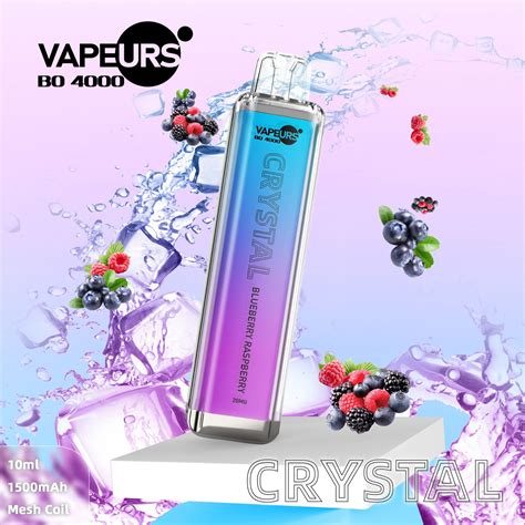 Vapeurs Crystal Disposable Vape 4000 Puffs 10ml Ejuice Box Shape