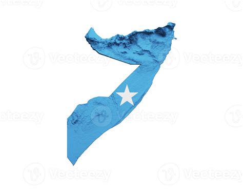 Somalia mapa bandera sombreado alivio color altura mapa 3d ilustración