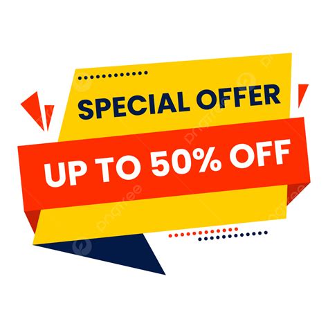 Discount 50 Off Vector Hd PNG Images Special Offer 50 Off Sale And