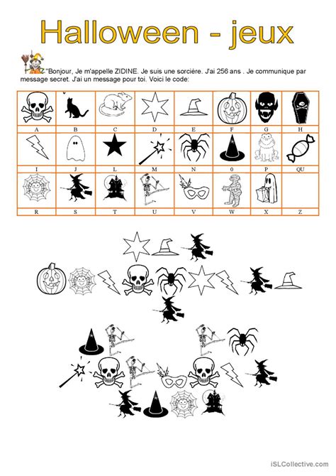 Halloween Jeux Briser Glace Fran Ais Fle Fiches Pedagogiques Pdf Doc