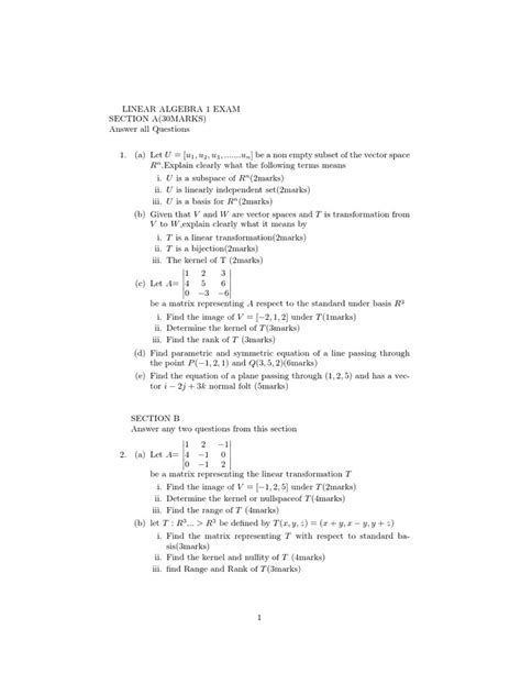 linear algebra pdf linear subspace vector space