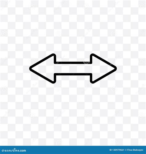 El Icono Linear Del Vector Doble De La Flecha Aislado En Fondo