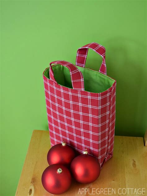 Fabric Gift Bag Pattern Perfect For Christmas AppleGreen Cottage