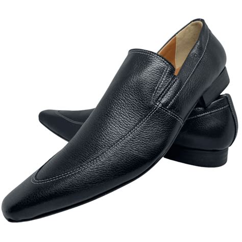 Sapato Masculino Italiano Em Couro Social Executivo Preto Ref 598