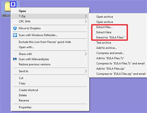 what does it mean to a extract a file