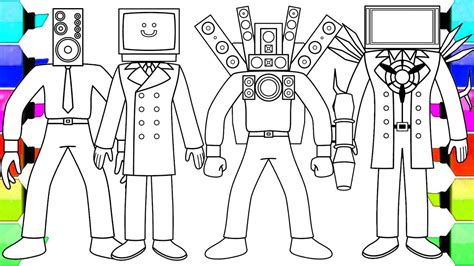 Skibidi Toilet Drawing TITAN SPEAKERMAN TITAN TV MAN Coloring How