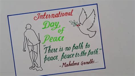International Day Of Peace Drawing World Peace Day Poster Drawing