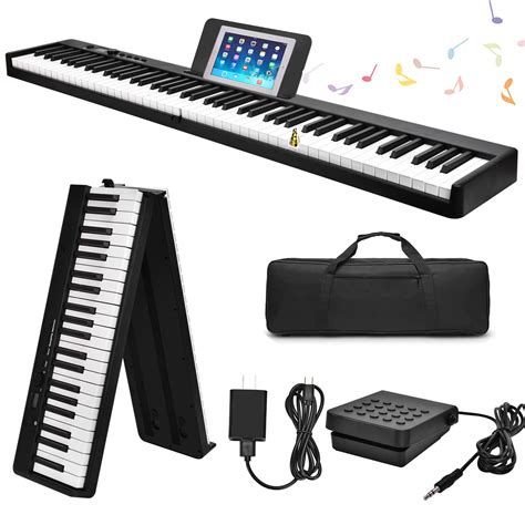 88 Key Foldable Digital Piano Keyboard Full Size Semi Weighted Keys