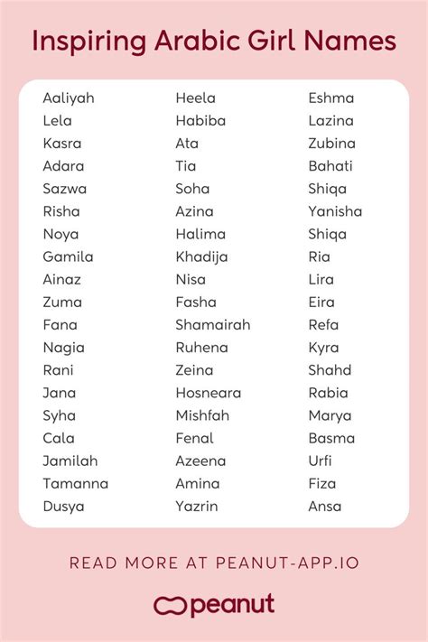 188 Inspiring Arabic Names For Girls With Meanings Peanut Arabic