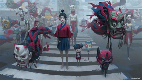 Demon Artwork Samurai Zeen Chin Japanese Art Warrior Digital Art