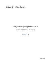 University Of The Written Assignment Docx University Of The People