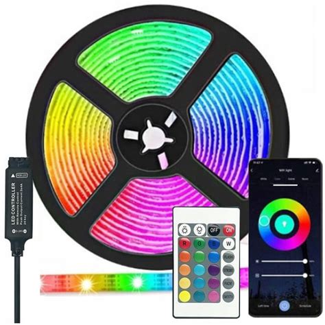 TAŚMA LED RGB KOLOROWA 5M BLUETOOTH PASEK STEROWANIE MUZYKĄ APLIKACJA