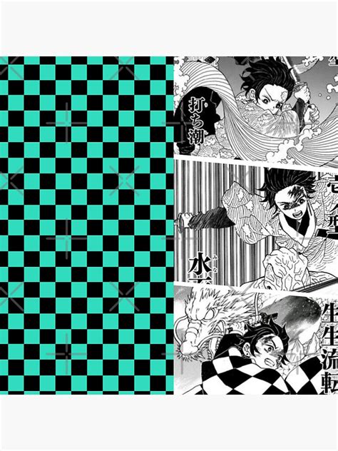 Pegatina Tanjiro Kimetsu No Yaiba Demon Slayer Patrón Anime Manga de