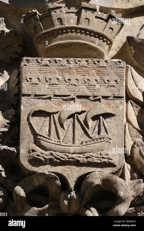 Coat Of Arms Of Paris Stock Photo Alamy