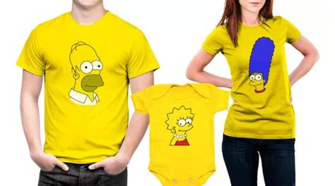 Kit 4 Peças Família Pai Filha Mãe Simpsons Homer Mage Lisa