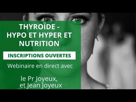 Webinaire Thyro De Hypo Et Hyper Et Nutrition Youtube