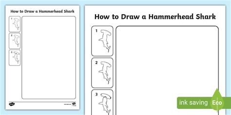 FREE How To Draw A Hammerhead Shark Lehrer Gemacht