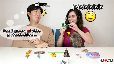 Mi Esposo Coreano Probando Dulces Argentinos SE QUIERE COMER TODO