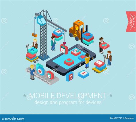 Flat 3d Isometric Design Concept Web Infographic Stock Illustration