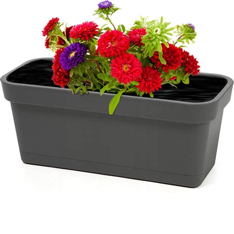 Skrzynka Donica Doniczka Balkonowa LOBELIA 40cm z Podstawką Ogrodowa