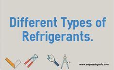 Different Types Of Refrigerants Ideas Different Types