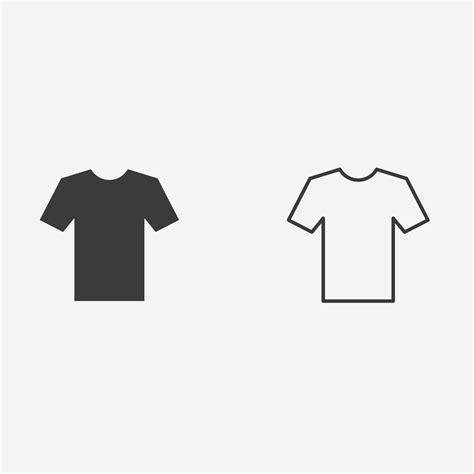 Round Neck T Shirt Icon Vector Clothing Fashion Symbol Sign 14907826
