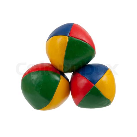 Tre Jonglere Bolde Isoleret Stock Foto Colourbox
