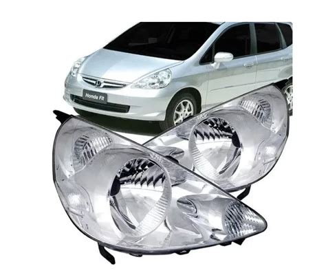 Farol Honda Fit 2007 2008 Serve 2003 2004 2005 2006 Mascara Cromada