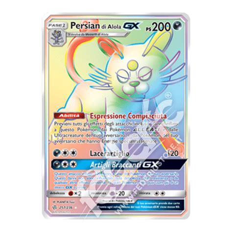 257 236 Persian Di Alola GX Rara Segreta IT MINT Federicstore