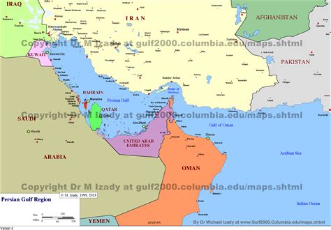 Map Of The Persian Gulf The Caspian Sea And Neighboring Countries
