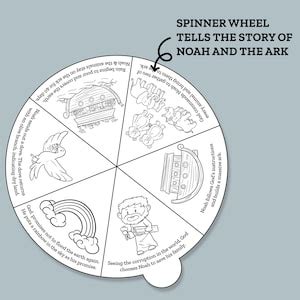 Noah And The Ark Spinner Wheel Printable Perfect Sunday School