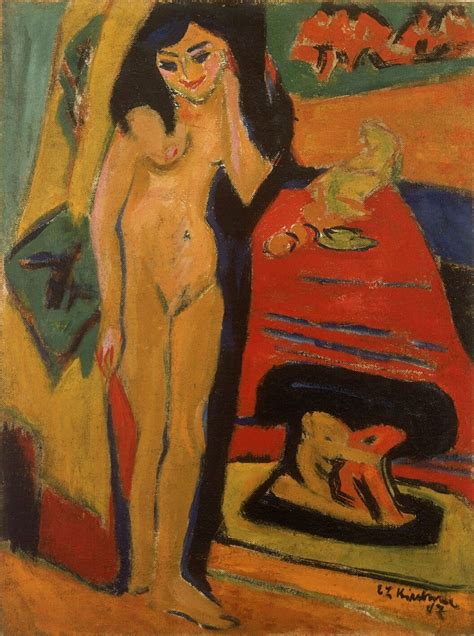 Ni A Desnuda Detr S De La Cortina Ernst Ludwig Kirchner