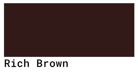 Rich Brown Color Codes The Hex RGB And CMYK Values That You Need