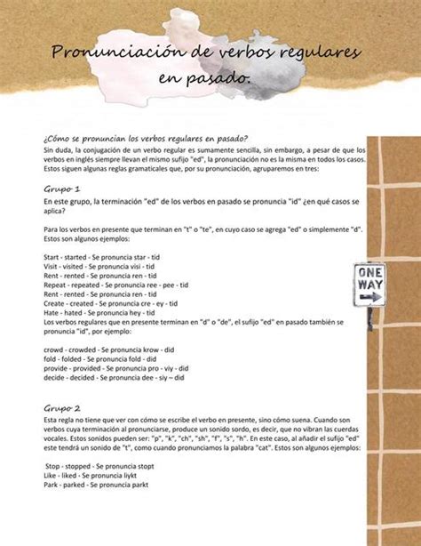 Pronunciación de verbos regulares en pasado Leisa Cabrera Angeles uDocz