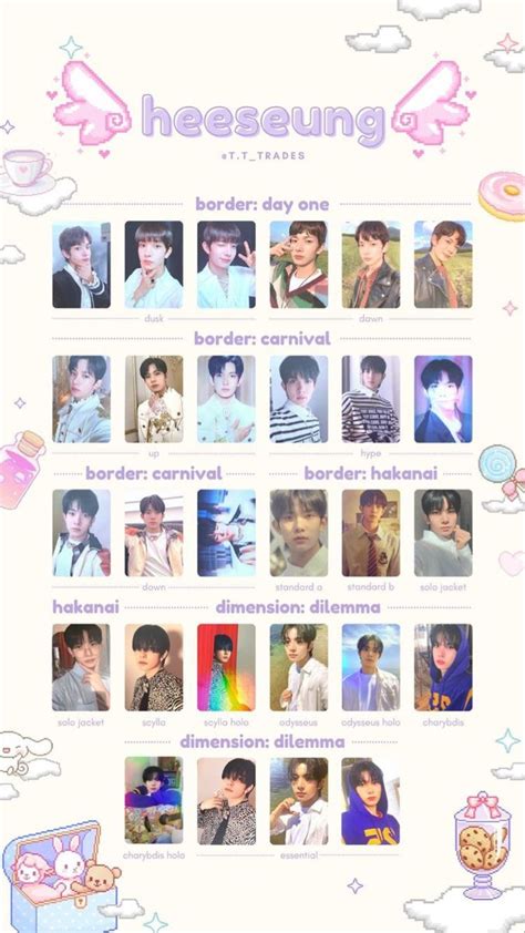 Heeseung Album Photocard Template Photocard Photo Cards Templates