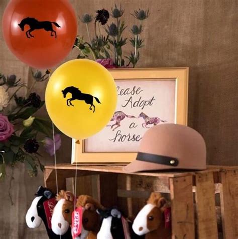 Zestaw Balonów Balon Konie Koń Urodziny 12 Szt Hopki Przyjęcia i