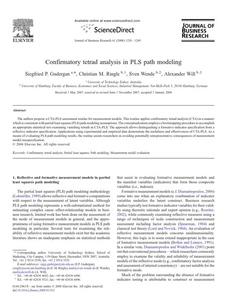 confirmatory tetrad analysis in pls path modeling download free pdf resampling statistics