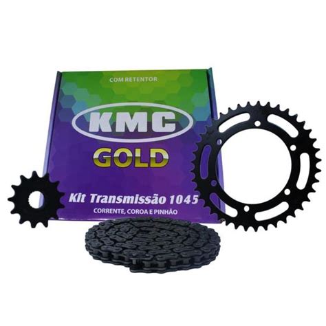 Kit Relação Yamaha Xtz 250 Lander Retentor Aço 1045 Kmc Kit
