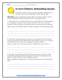 Citing Sources Worksheets Worksheets Library