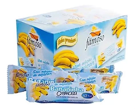 Doce De Bananinha Sem Açúcar Cremosa Famoso Caixa 24 Un